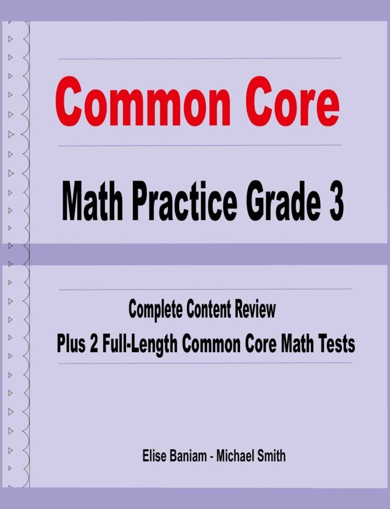 Common Core Math Practice Grade 3 Complete Content Review Plus 2 Full 