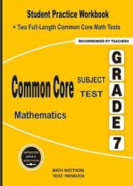 Common core Subject Test Mathematics Grade 7: Student Practice Workbook ...
