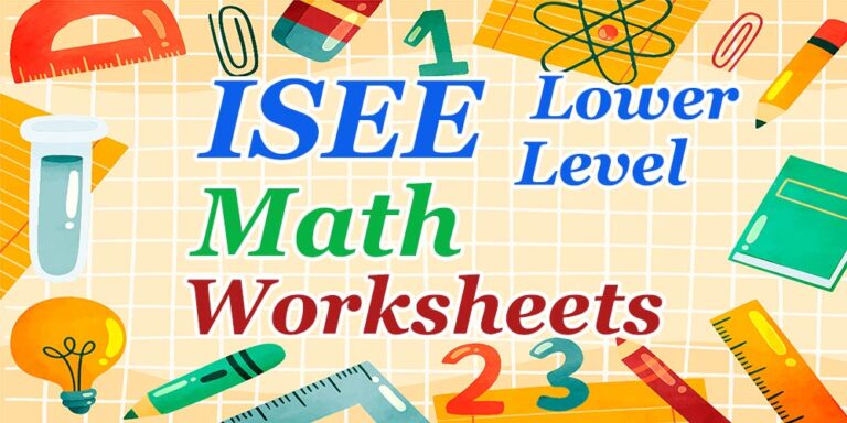 ISEE Lower-Level Math Worksheets: FREE & Printable - Mathematics eBooks