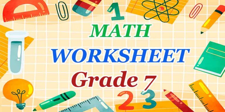 7th Grade Math Worksheet - Mathematics eBooks