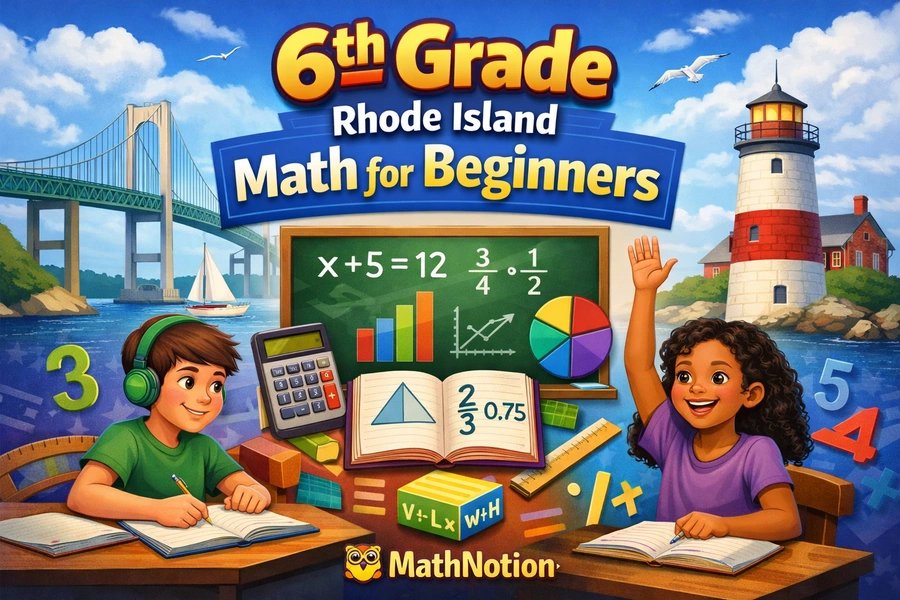 6th Grade Rhode Island Math for Beginners - Mathematics eBooks