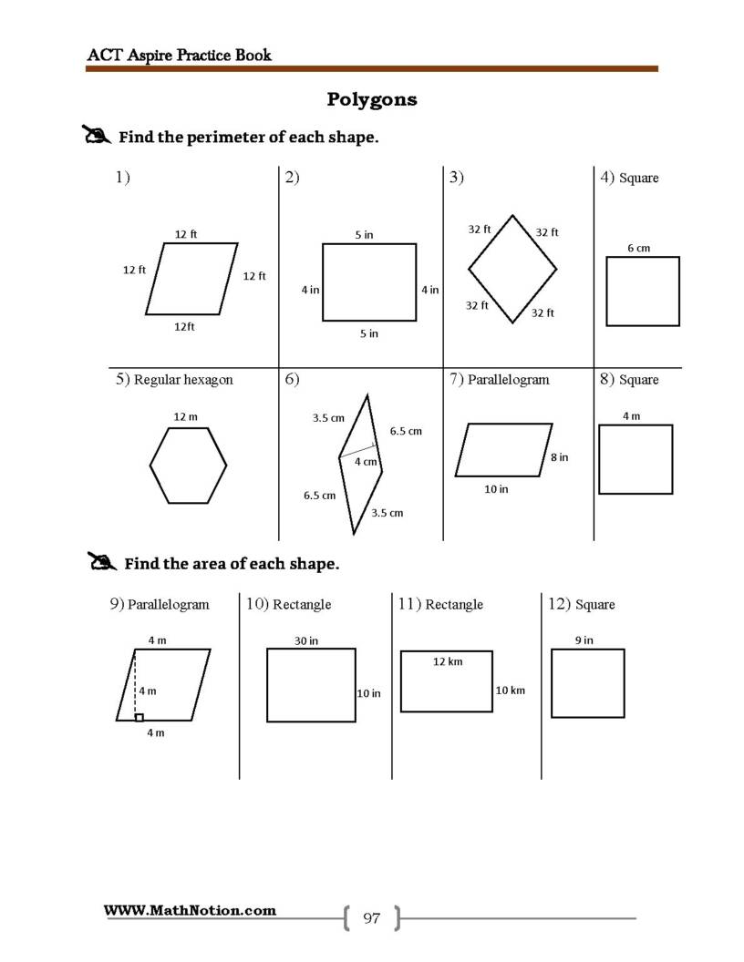 ACT Aspire 7 Math Comprehensive Exercise Book: Abundant Math Skill ...